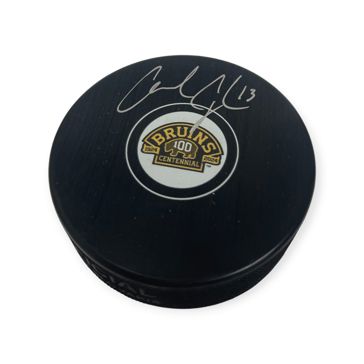Charlie Coyle Boston Bruins Autographed Centennial Season Hockey Puck ...