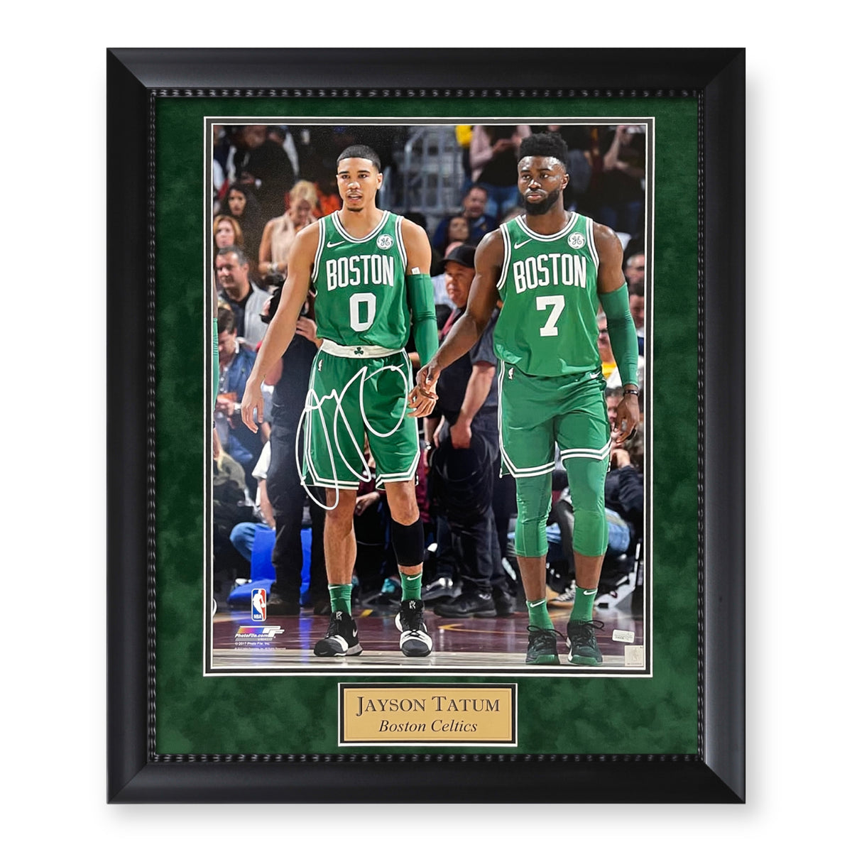 Jayson Tatum Boston Celtics Autographed 16x20 Photo Framed To 23x27 Fa ...