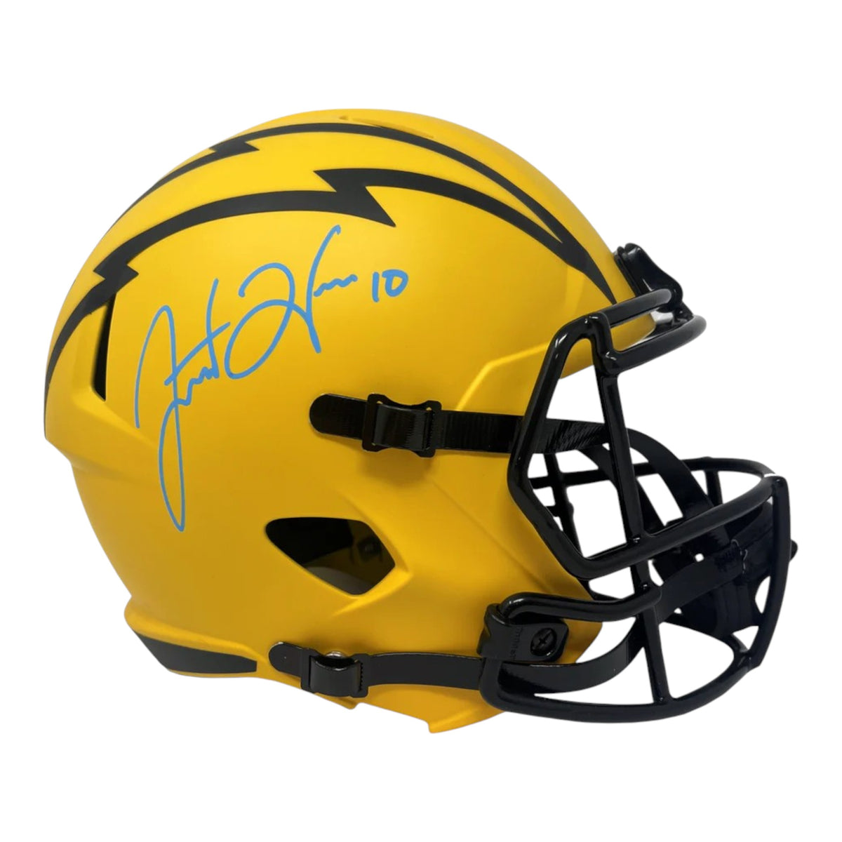 Justin Herbert Los Angeles Chargers Autographed Riddell Rave Replica H ...