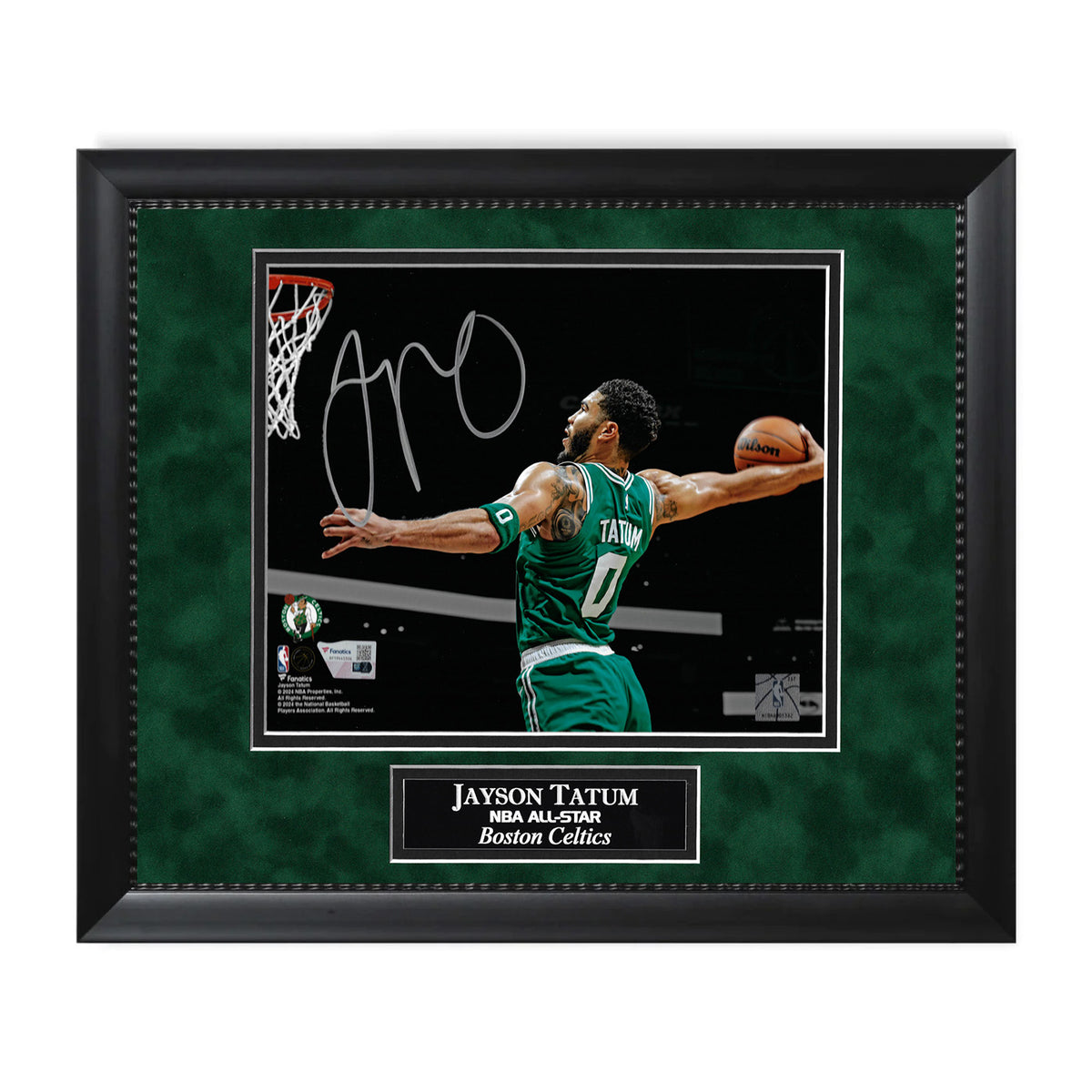 Jayson Tatum Boston Celtics Autographed 8x10 Photo Framed To 11x14 Fan ...
