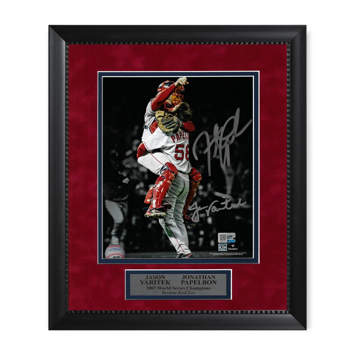 Jason Varitek & Jonathan Papelbon Red Sox Autographed 8x10 Photo Frame ...